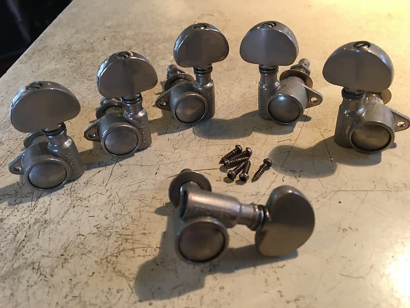 Vintage 1960s 1970s Nickel Grover Roto-matic 3 x 3 Tuners USA | Reverb