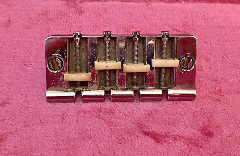 Vintage 1970's Gibson EB Bass Guitar Bridge w/Posts & Nylon | Reverb