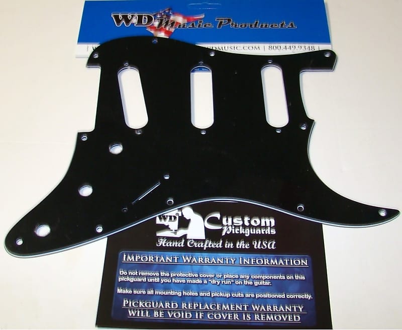 WD Custom Pickguards 3 Ply Black/White/Black Pickguard for | Reverb