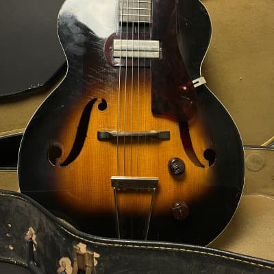 1950s Harmony H-52 Sunburst FInish Archtop Hollow-Body | Reverb