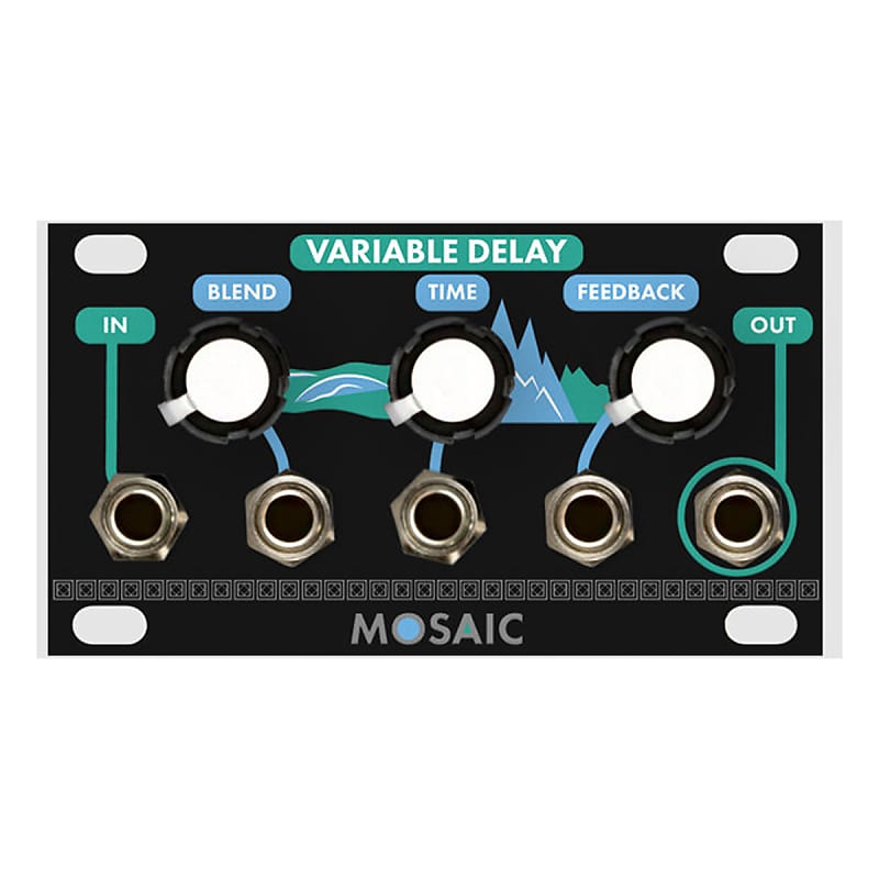 Mosaic Variable Delay 1U Eurorack Effects Module (Black) | Reverb