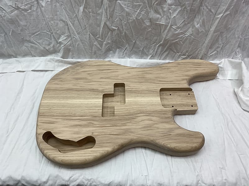 Unfinished Walnut Precision P bass guitar body | Reverb