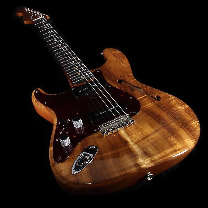 Fender Custom Shop Artisan Koa Thinline Strat P90s lefty Lh | Reverb