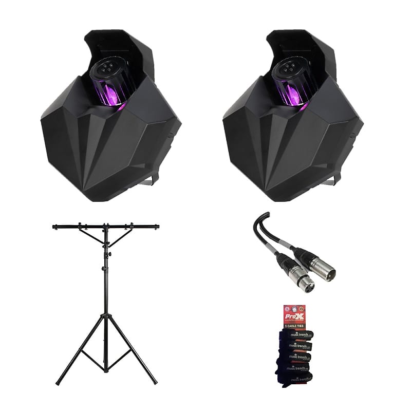 Set of 2x Eliminator Lighting LED Moonflower Light + Tripod | Reverb