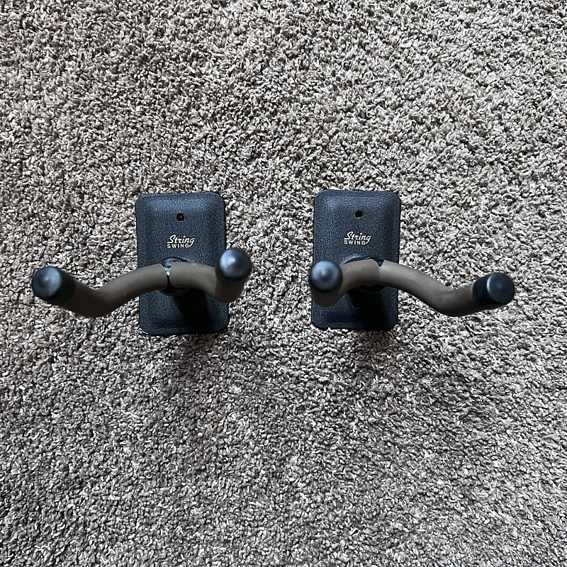 String Swing Guitar or Bass Wall Hanger - Black Metal (Set of | Reverb