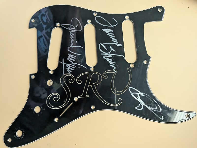 Fender SRV OEM pickguard autographed vaughan | Reverb