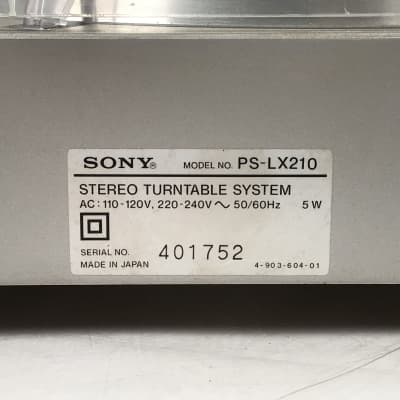 Vintage Sony PS LX-210 Direct Drive Turntable | Reverb