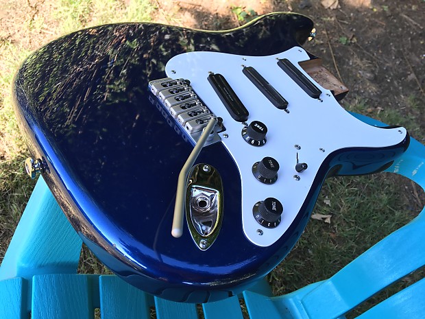 Warmoth Loaded Stratocaster Body Blue Metallic | Reverb