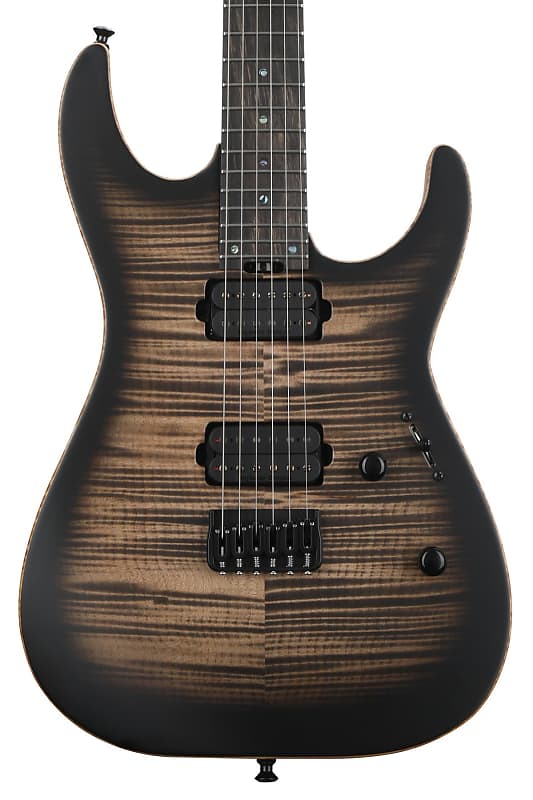 ESP USA M-II HT Flamed Maple - Satin See Thru Black Sunburst | Reverb