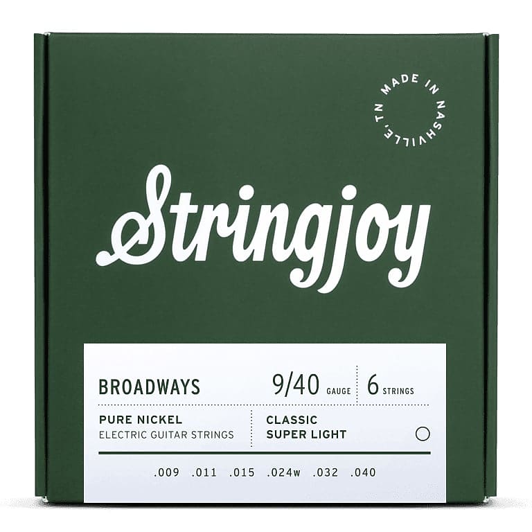 Stringjoy 9-40 Classic Super Light Gauge Broadways - Pure | Reverb
