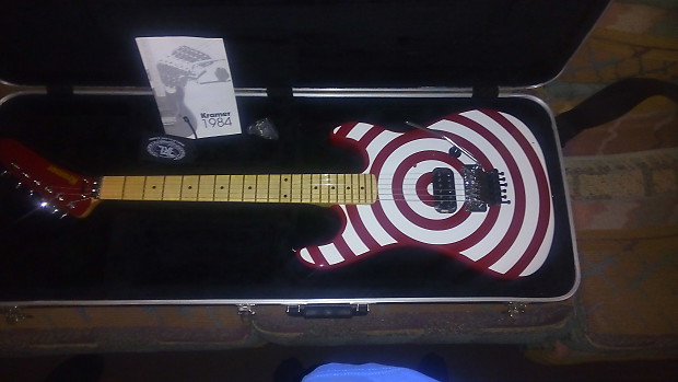 Kramer 1984 Baretta 2005 red white bullseye Rare | Reverb