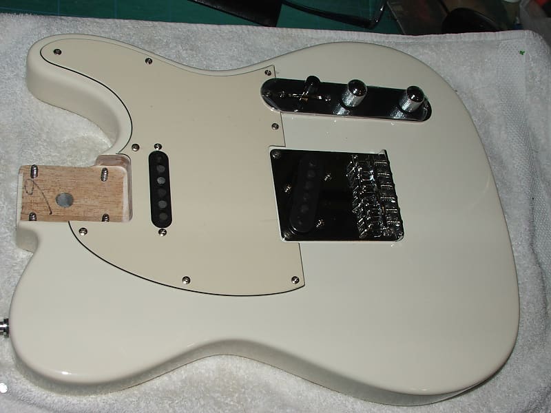 White Loaded Tele Body...upgraded Big Pole Artec | Reverb