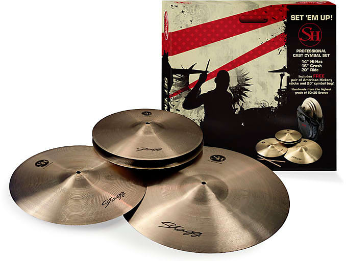 STAGG SH Series Regular Finish Matched Cymbal Set With Cymbal | Reverb