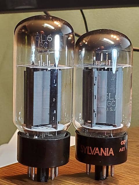 6L6GC Sylvania NOS MaxiMatcher2 Perfectly Matched/Strong Pair | Reverb