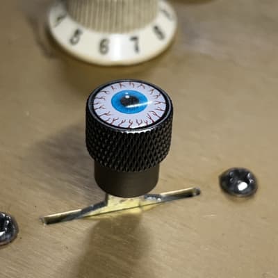 Kinnatone Eyeball Black Chrome Switch tip knob for Blade | Reverb