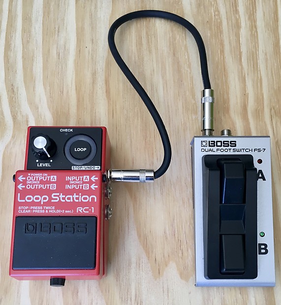 Boss RC-1 Loop Station "Red" + Boss FS-7 Dual Foot Switch + 1 | Reverb