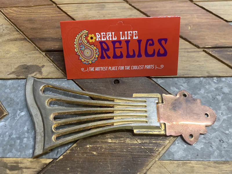 Real Life Relics Gold Archtop Tailpiece Fan [Y8] | Reverb