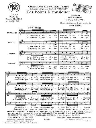 Lafarge Philippe Chansons De Notre Temps Pj273 Les Boites | Reverb