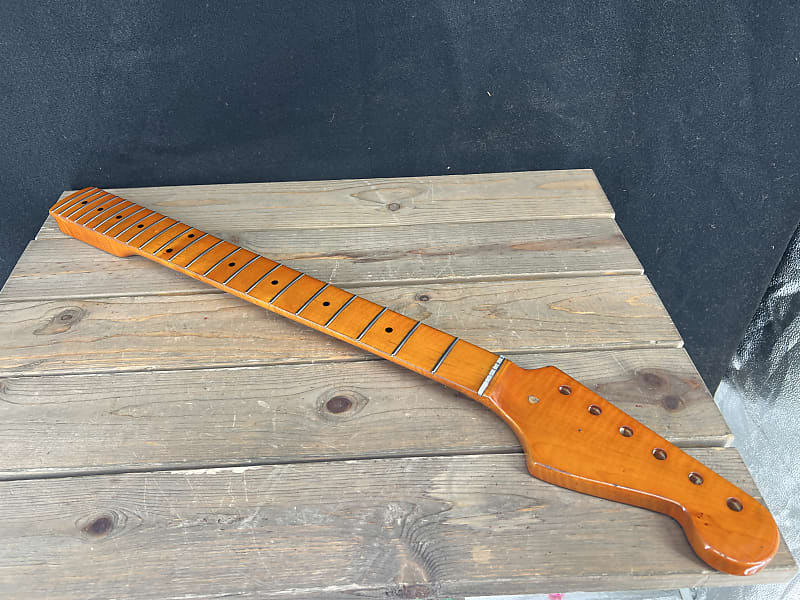Real Life Relics Roasted Flame Maple Strat® Stratocaster Neck | Reverb