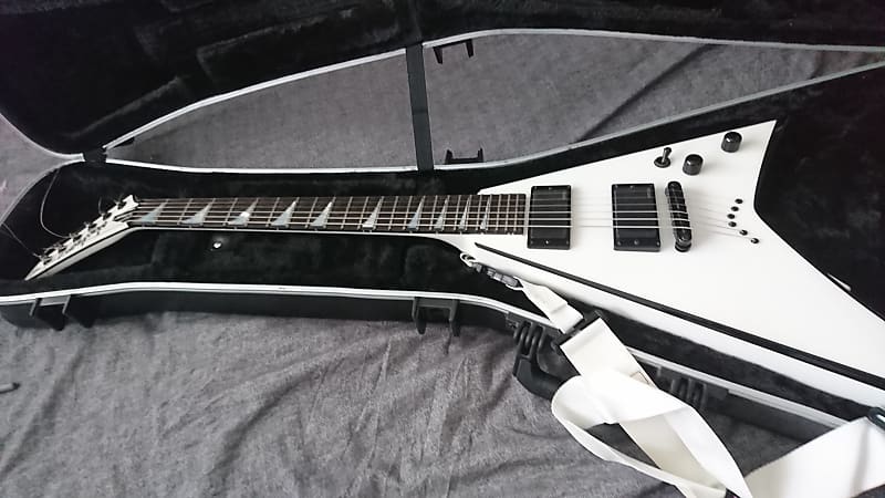 Jackson RR1 Custom 2012 Snow White with Black Stripe | Reverb