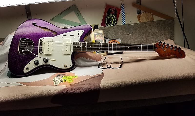 Jazzmaster Semi-hollow Thinline Style, Fender Vintage 65 | Reverb