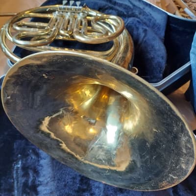 C.G. Conn Single French Horn, USA, with case/mouthpiece, Good | Reverb