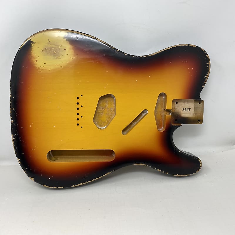 MJT USA Telecaster Relic Body Alder 3-Tone Burst Nitro New | Reverb