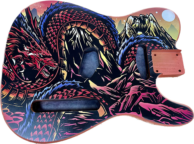 Custom Printed Dragon Telecaster Body | Reverb