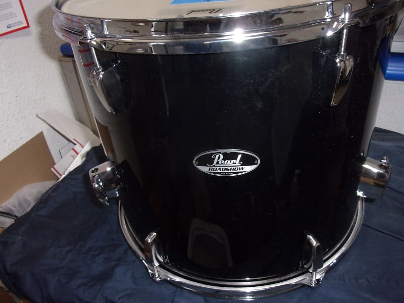 Pearl Roadshow Floor Tom Drum 16" x 14" Jet Black couple | Reverb