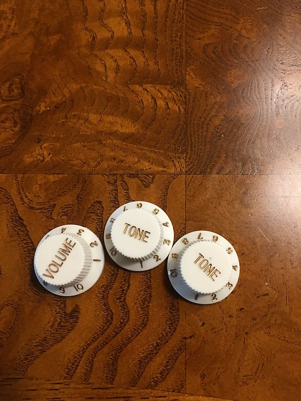 Fender Strat Knobs Set, White | Reverb