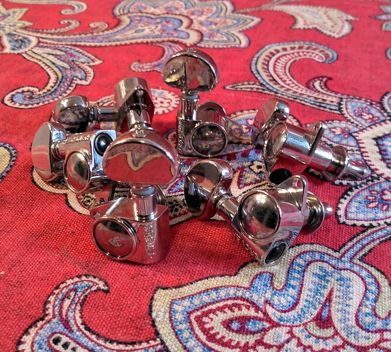 CHROME GROVER 102C 3 X 3 TUNERS w/ FERRULES & WASHERS - FREE | Reverb
