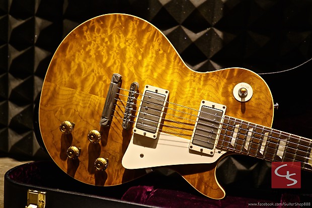 2010 Gibson Custom Shop 1959 '59 Reissue R9 Quilt Lemon Burst | Reverb