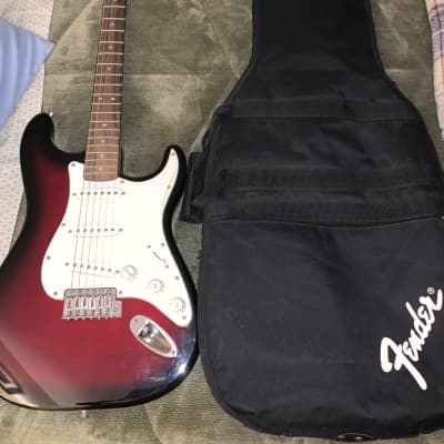 Fender Starcaster Strat 2000s - Black & Maroon | Reverb
