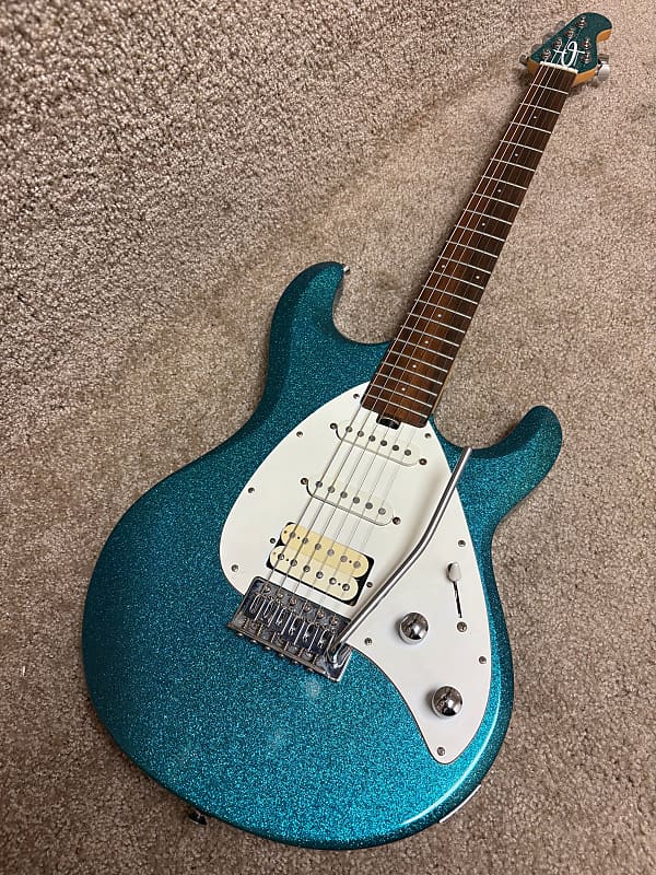 Ernie Ball Music Man OLP Silhouette MM4 Blue Green Aqua | Reverb