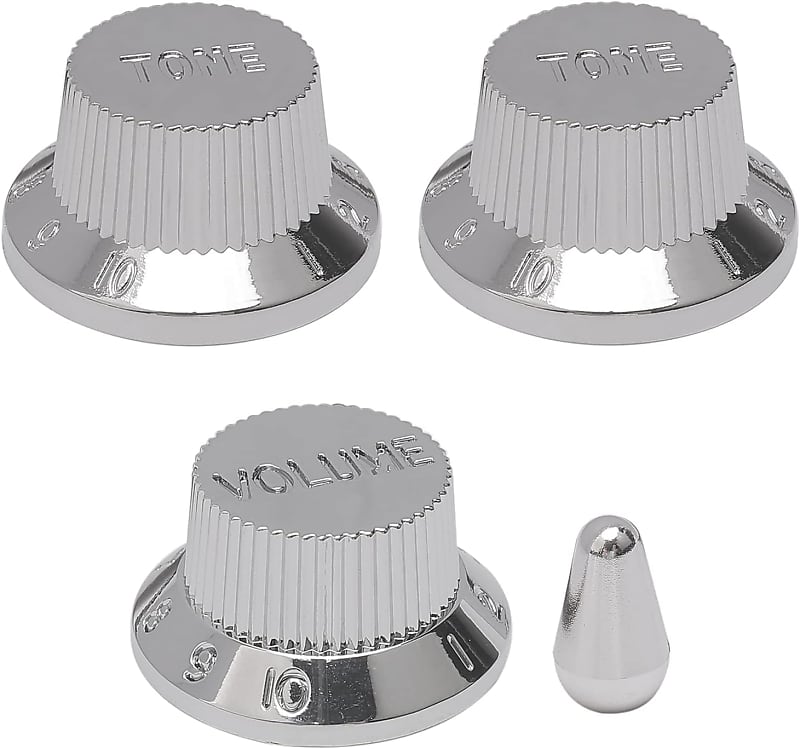 3PCS Knob Guitar Volume Tone Control Knob Chrome with Toggle | Reverb