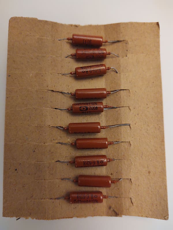 10 pack .01uf 200v Paper In Oil K40Y Russian Soviet Guitar | Reverb