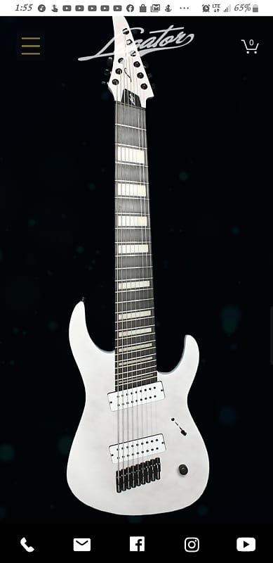 Legator LM-9, 9 String, 2020 Translucent White | Reverb