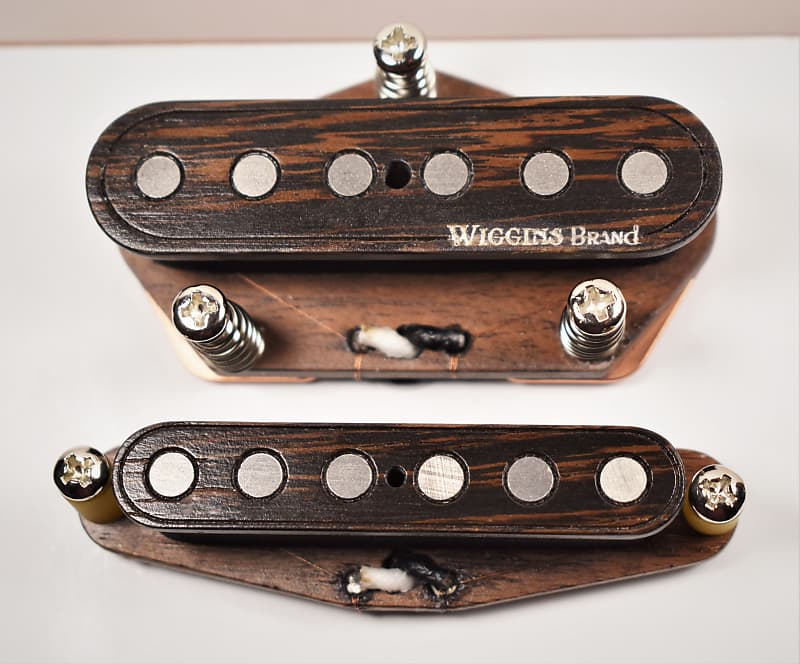 Wiggins Brand, Telecaster hand wound pickup set, Wenge wood, | Reverb