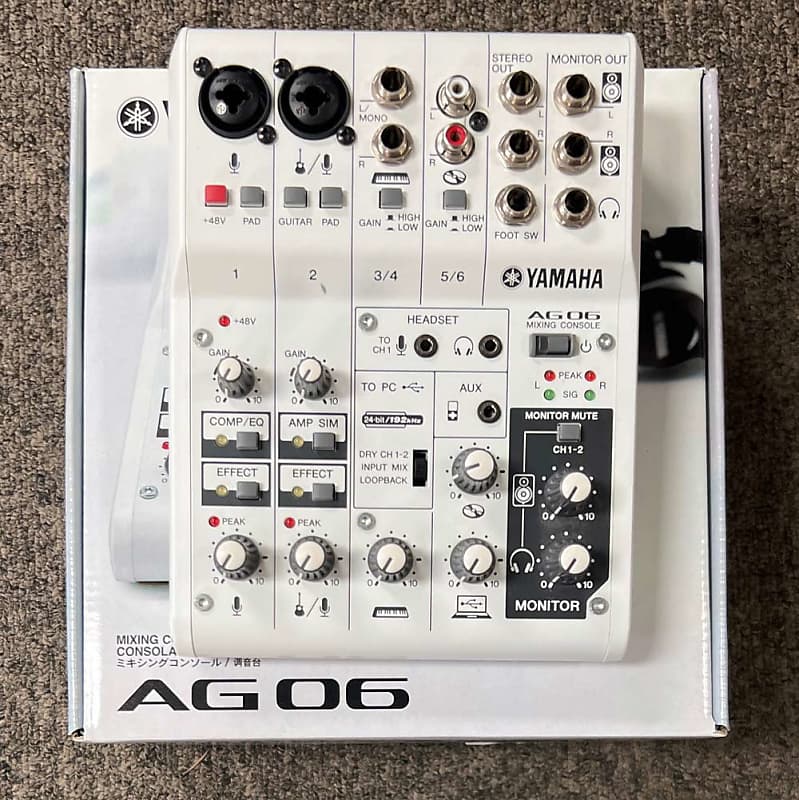 Yamaha AG06 Mixing Console and USB Audio Interface w/ Box | Reverb