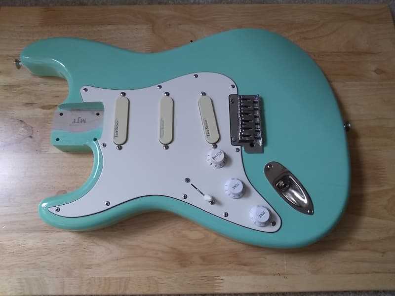MJT Strat Body Left Handed - Surf Green | Reverb