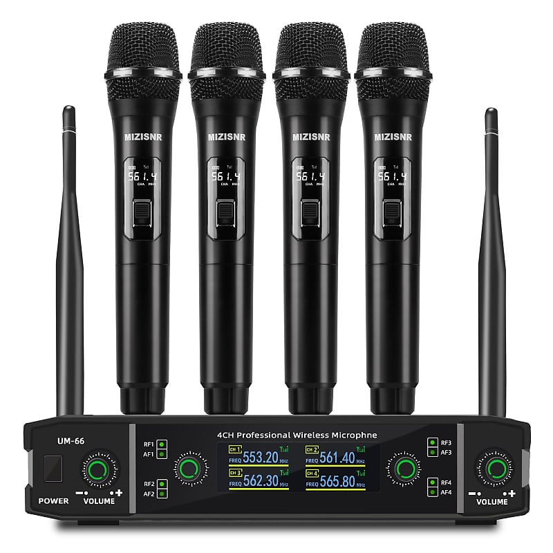 Uhf Wireless Microphone Systems, 4 Channels Cordless Handheld | Reverb