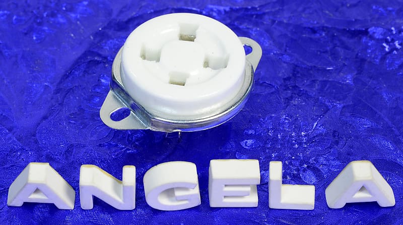 One 4 Pin White Ceramic Top Chassis Mount Tube Socket 300B, | Reverb