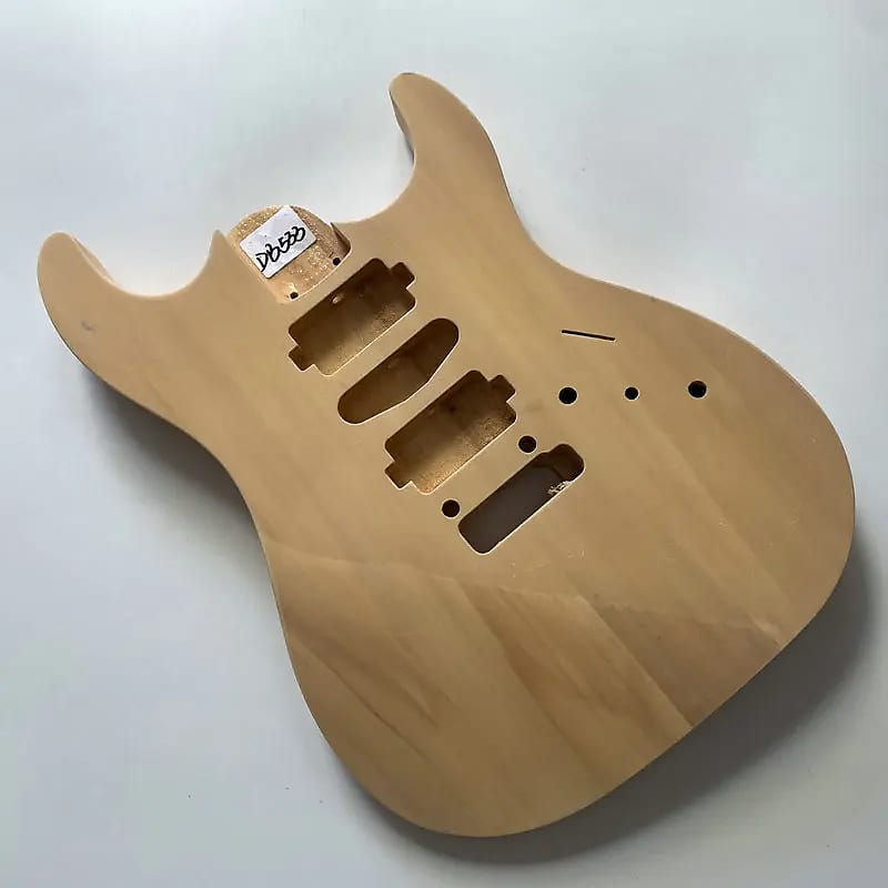 HSH Basswood Unfinished Guitar Bodu Double Cutaway Body | Reverb