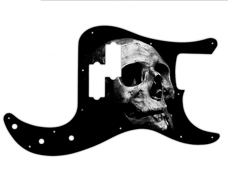 Fender P Bass Death Skull Custom Pickguard | Reverb