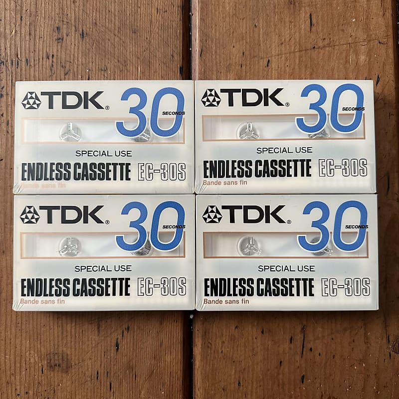 TDK Endless Cassette (EC-30S, 30 seconds) Sealed - White | Reverb