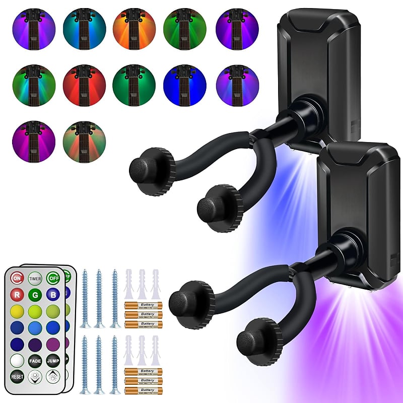 Light Up Guitar Wall Mount,Lid Guitar Wall Hanger Holder | Reverb