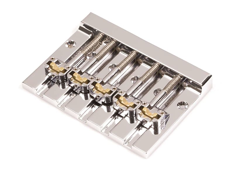 Hipshot KickAss 5 String Bass Bridge Chrome Retrofits Fender | Reverb