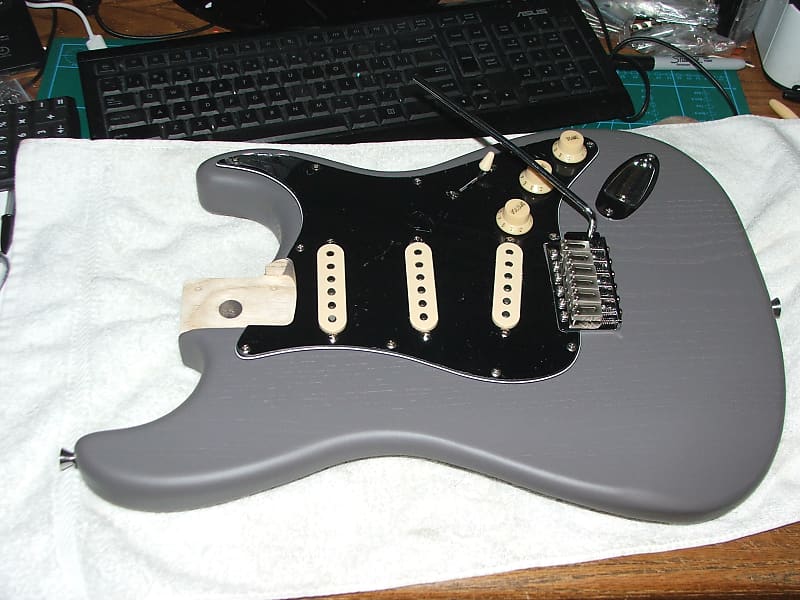 Grey Ash Strat Style Texas Specials Alnico PU's ..big block | Reverb