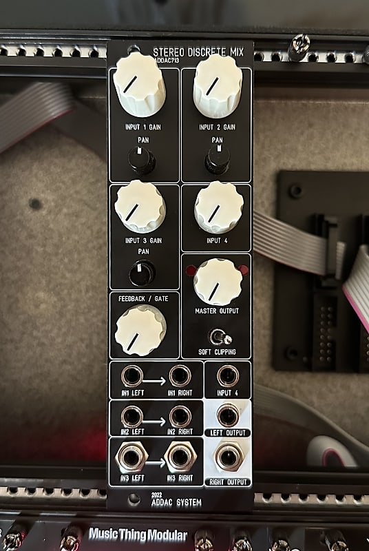 ADDAC 713 ADDAC System Discrete Stereo Quad Mixer Panner | Reverb