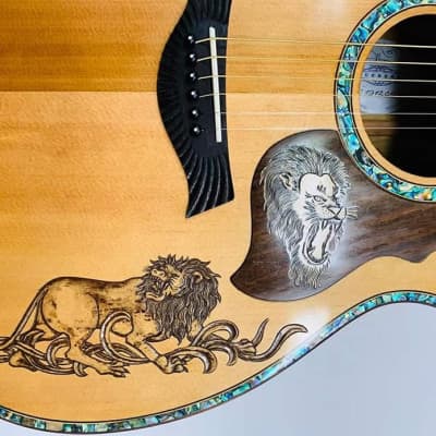 Blueberry Handmade Acoustic Guitar Jumbo with Paua Shell | Reverb